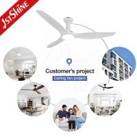 China Energy Saving White/Black Ceiling Fan With Dimmable Light Remote Control DC Motor Speed 6 Speeds Choice for sale
