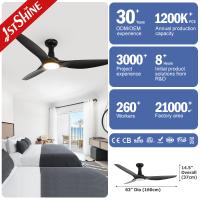 China Flush Mount Smart Ceiling Fan With DC Motor 3 Plastic Blades Engry-Saving for sale