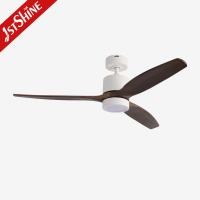 China 52 Inches Solid Wood Ceiling Fan with LED Light and Remote Control for Quiet High Speed Performance for sale