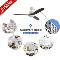 China 52 Inches Solid Wood Ceiling Fan with LED Light and Remote Control for Quiet High Speed Performance for sale