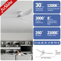 China Modern 2-in-1 Ceiling Fan with Optional LED Light DC Motor ABS Blades for sale