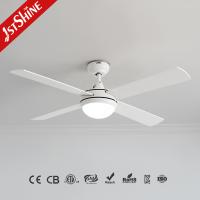 China Simple White Ceiling Fan With Lamp Light 3-Speed AC Motor for sale