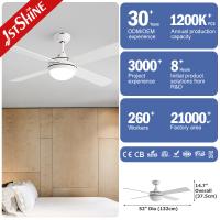 China Simple White Ceiling Fan With Lamp Light 3-Speed AC Motor for sale