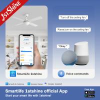 China Simple White Ceiling Fan With Lamp Light 3-Speed AC Motor for sale