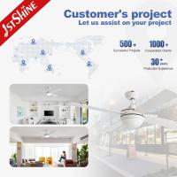 China Simple White Ceiling Fan With Lamp Light 3-Speed AC Motor for sale