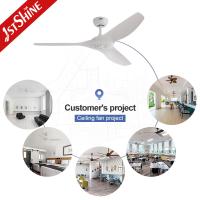 China Indoor Energy Saving Ceiling Fan with Light Matte White Lower Noise and DC Motor for sale