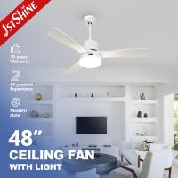 China Dimmable LED Solid Wood Ceiling Fan With Light 3 Speed Choice for sale