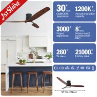 China Ceiling Fan With Light And Remote Control,Energy Saving 3 Color Led Light Living Room for sale