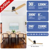 China Led Ceiling Fan With Remote Control ,52 Inches Flush Mounting Quiet Dc Motor for sale