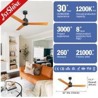 China 6 Speed 52 Inch 3 Blade Ceiling Fan Saving Electricity 110V Low Voltage for sale