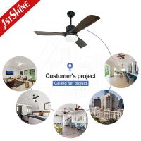 China Solid Wood DC220V Bedroom Ceiling Fan Light Energy Saving 6 Speed for sale