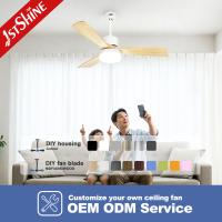 China Solid Wood DC220V Bedroom Ceiling Fan Light Energy Saving 6 Speed for sale