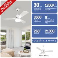 China Solid Wood DC220V Bedroom Ceiling Fan Light Energy Saving 6 Speed for sale