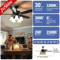 China 3 Speed Pull Chain Classic Ceiling Fans 5 Plywood Blades Hotel Decorative for sale