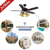 China 3 Speed Pull Chain Classic Ceiling Fans 5 Plywood Blades Hotel Decorative for sale