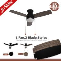 China Home 44 Inch Ceiling Fan with Light and Pull Chain Switch 45W AC Motor for sale