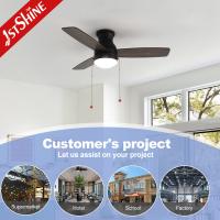 China Home 44 Inch Ceiling Fan with Light and Pull Chain Switch 45W AC Motor for sale