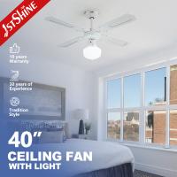 China CCC ROHS White Metal Blade Ceiling Fan 40 Inches Classic 6 Speed Choice for sale