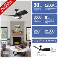 China Noiseless Energy Saving DC Motor 3 Colors Change Led Ceiling Fan Light For Bedroom for sale