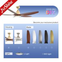 China Decorative 60 Inches Plastic 5 Blades Ceiling Fan With 6 Speed Remote Control for sale