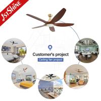 China Decorative 60 Inches Plastic 5 Blades Ceiling Fan With 6 Speed Remote Control for sale