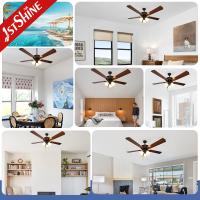 China Classic 5-Blade Ceiling Fan with Pull Chain MDF Blades AC Motor for sale