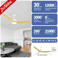 China OEM 52 Inch LED Light Ceiling Fan Remote Control 3 Speed Choice for sale