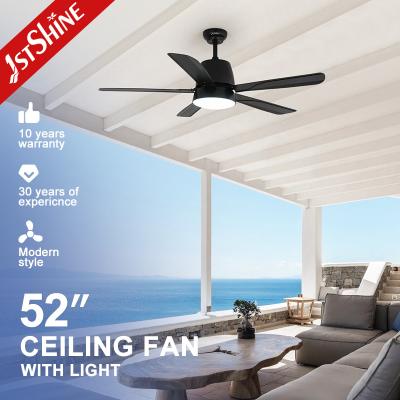 China Living Room 52 Inch Large Air Flow LED Ceiling Fan ABS Blade Body LED Lamp for sale