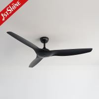 China 60” Matte Black Smart Ceiling Fan Sleek Design Quiet Power Smart Control for sale