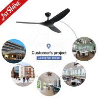 China 60” Matte Black Smart Ceiling Fan Sleek Design Quiet Power Smart Control for sale