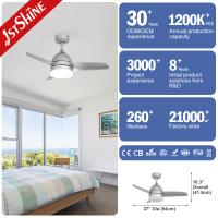 China Small Ceiling Fan With Light And Remote Control For Bedroom Noiseless DC Motor 3 Plastic Blades for sale