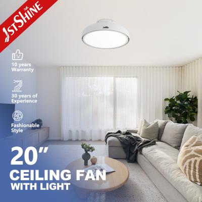China 20-Inch LED Ceiling Fan with Quiet DC Motor and Flush Mount Design for Bedroom for sale