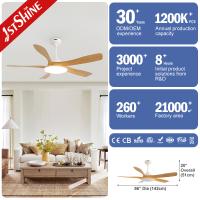 China 56-Inch Ceiling Fan with LED Light – DC Motor, 5 Blades, Acrylic Lampshade for sale