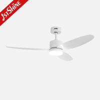 China 52-Inch Modern Plastic Ceiling Fan with 3-Color LED Light and Quiet DC Motor for sale
