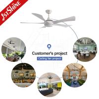 China 52-Inch High-Speed Plastic Ceiling Fan with LED Light and DC Motor for sale