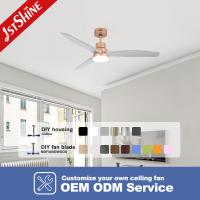 China 52-Inch Plastic Ceiling Fan with Transparent Blades and Energy-Efficient DC Motor for sale