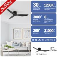 China 52-Inch ABS Blades Plastic Ceiling Fan with 6-Speed Remote Control and DC Motor for sale