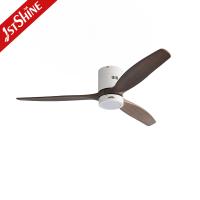 China 52 Inches Solid Wood Ceiling Fan With AC Motor And Flush Mount Design For Living Room for sale