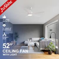 China 52 Inches Modern LED Ceiling Fan with 6 Speed Remote Control and ABS Blade for Living Room for sale