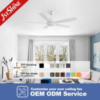 China 52 Inches Modern LED Ceiling Fan with 6 Speed Remote Control and ABS Blade for Living Room for sale