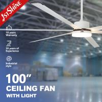 China 70/80/100 Inch Large Industrial Ceiling Fan with LED Light Option and DC Motor for Powerful Airflow for sale