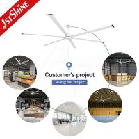 China 70/80/100 Inch Large Industrial Ceiling Fan with LED Light Option and DC Motor for Powerful Airflow for sale