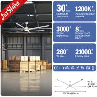 China 70/80/100 Inch Large Industrial Ceiling Fan with LED Light Option and DC Motor for Powerful Airflow for sale