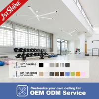 China 70/80/100 Inch Large Industrial Ceiling Fan with LED Light Option and DC Motor for Powerful Airflow for sale