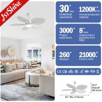 China 52 Inches Tropical Ceiling Fan with ABS Blades and Quiet DC Motor for Modern Comfort for sale