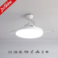 China 42 Inches Smart Retractable Ceiling Fan Light with 6 Speed Remote Control and Ambient Lighting for sale