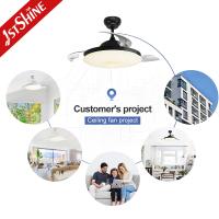 China 42 Inches Invisible Blade Ceiling Fan with Starry LED Light and 6 Speeds Remote Control for sale