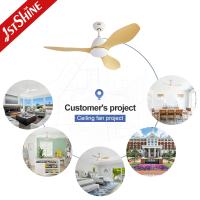 China 48 Inches Modern Plastic Ceiling Fan with Optional LED Light and 6 Speed Remote Control for sale