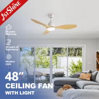 China 48 Inches Modern Plastic Ceiling Fan with Optional LED Light and 6 Speed Remote Control for sale