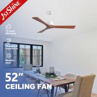 China 52 Inches Solid Wood Ceiling Fan with Powerful DC Motor and 6 Speed Remote Control for sale
